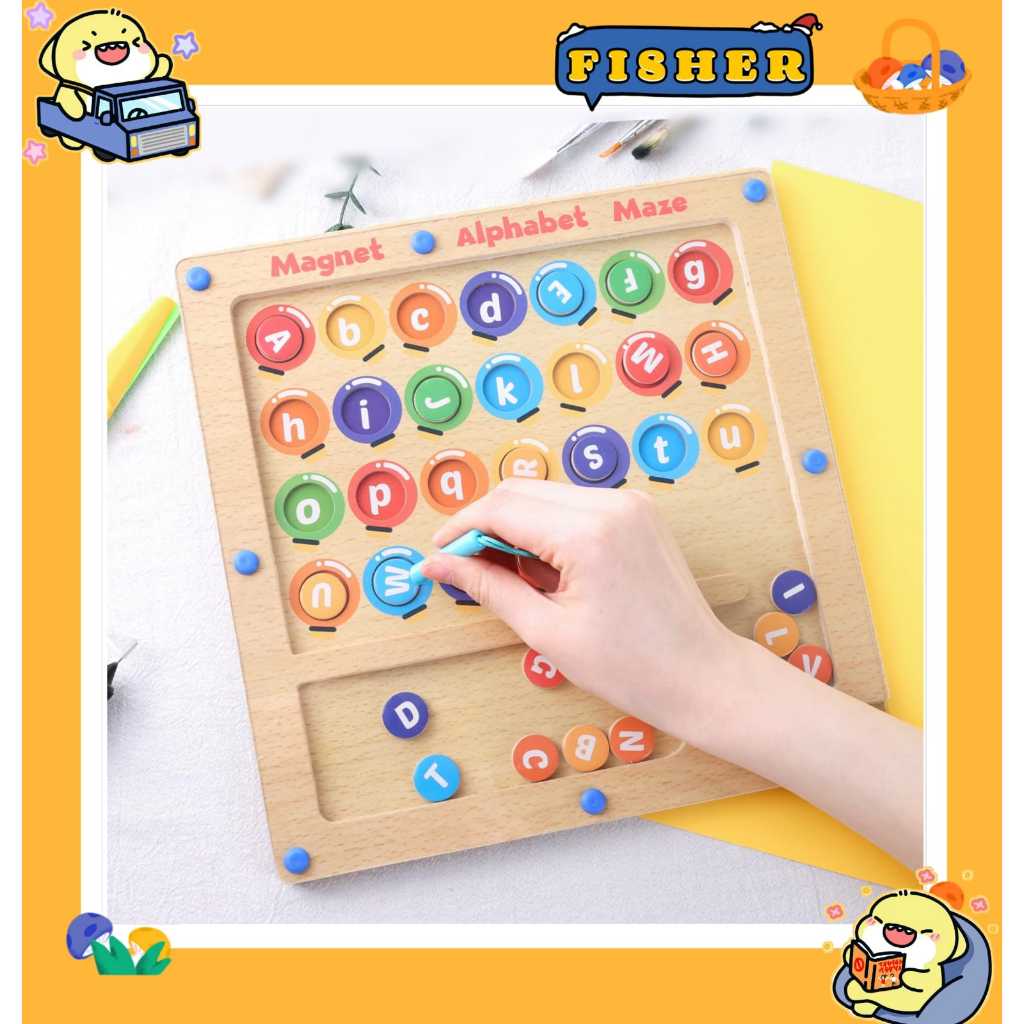 Jual [FISHER] Magnetic maze learning ABC | Mainan edukasi anak | Magnet ...