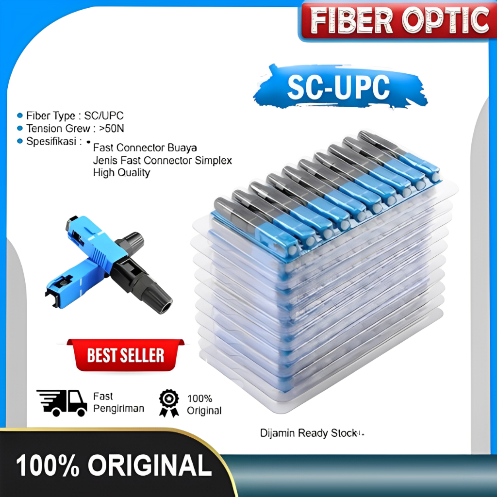 Jual Fast Connector Sc Upc / Fast Connector Fiber Optic Perbiji Per Pack - FTTH Fast Connector ...
