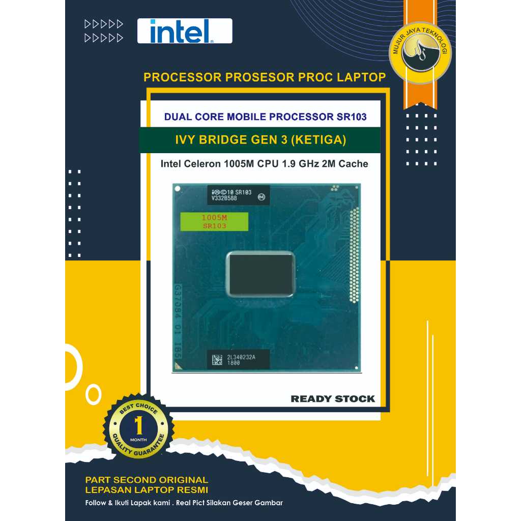Jual Processor Prosesor Proc Laptop Intel® Celeron 1005M CPU Ivy Bridge ...