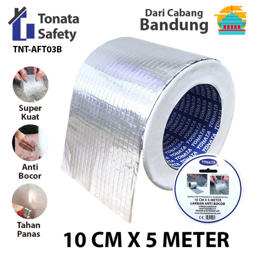 Jual Lakban Anti Bocor Lem Anti Air / Alumunium Foil Butyl Tape 10 cm x 5 m | Shopee Indonesia