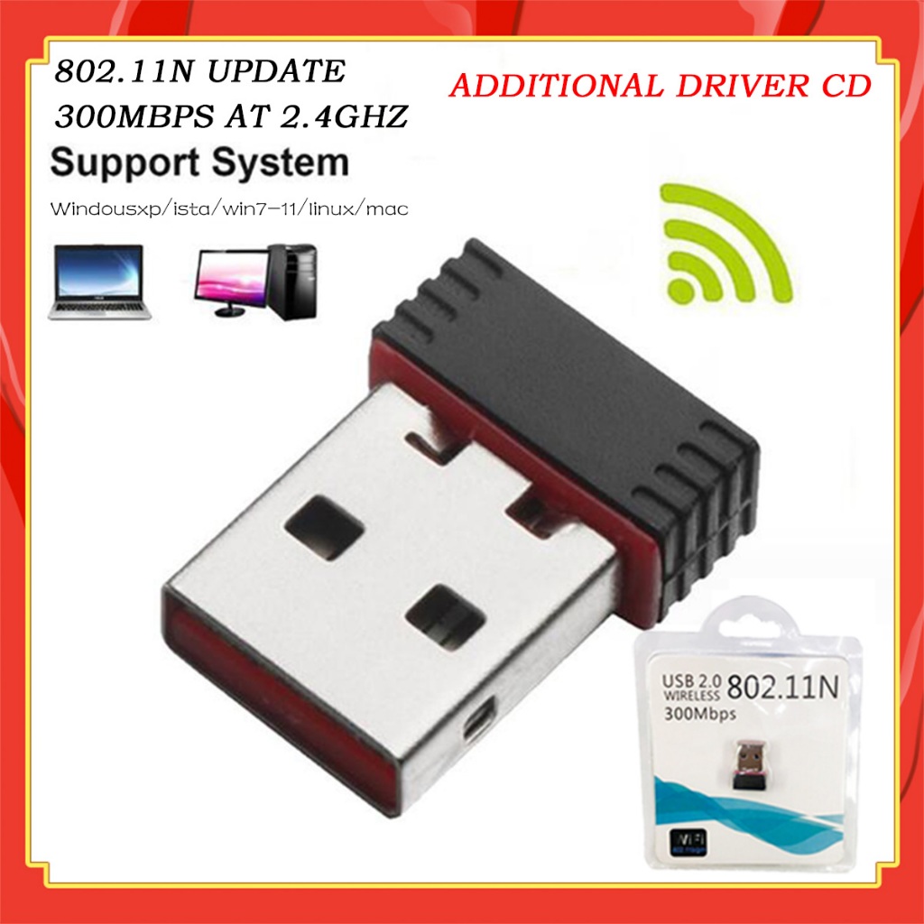 Jual USB WiFi Adapter Wireless 300MBPS USB WIFI Laptop / USB WIFI PC ...