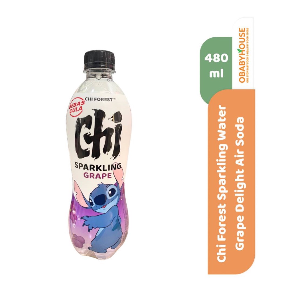 Jual Chi Forest Sparkling Water Grape Delight Air Soda 480 ml | Shopee Indonesia