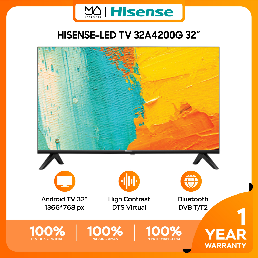 Jual Hisense Smart Android Digital TV 32 inch Full HD Bezeless 32A4200G ...