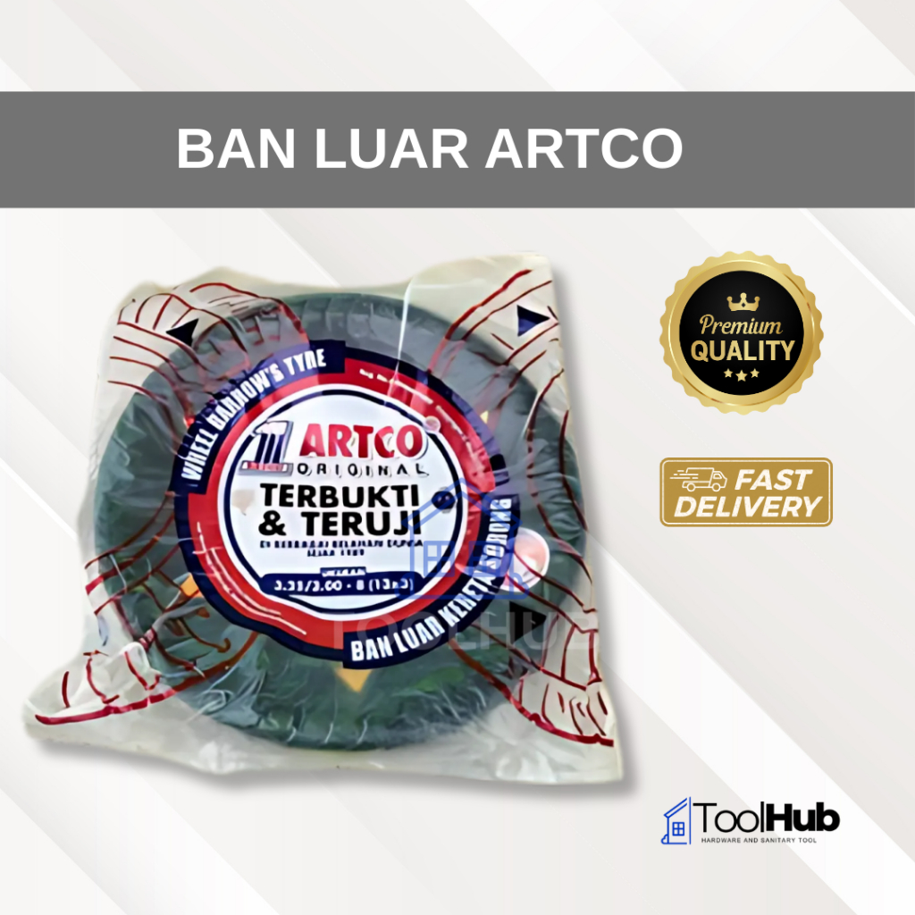 Jual Ban Luar Gerobak Hitam ARTCO / Ban Luar Kereta Sorong Artco 100% ...