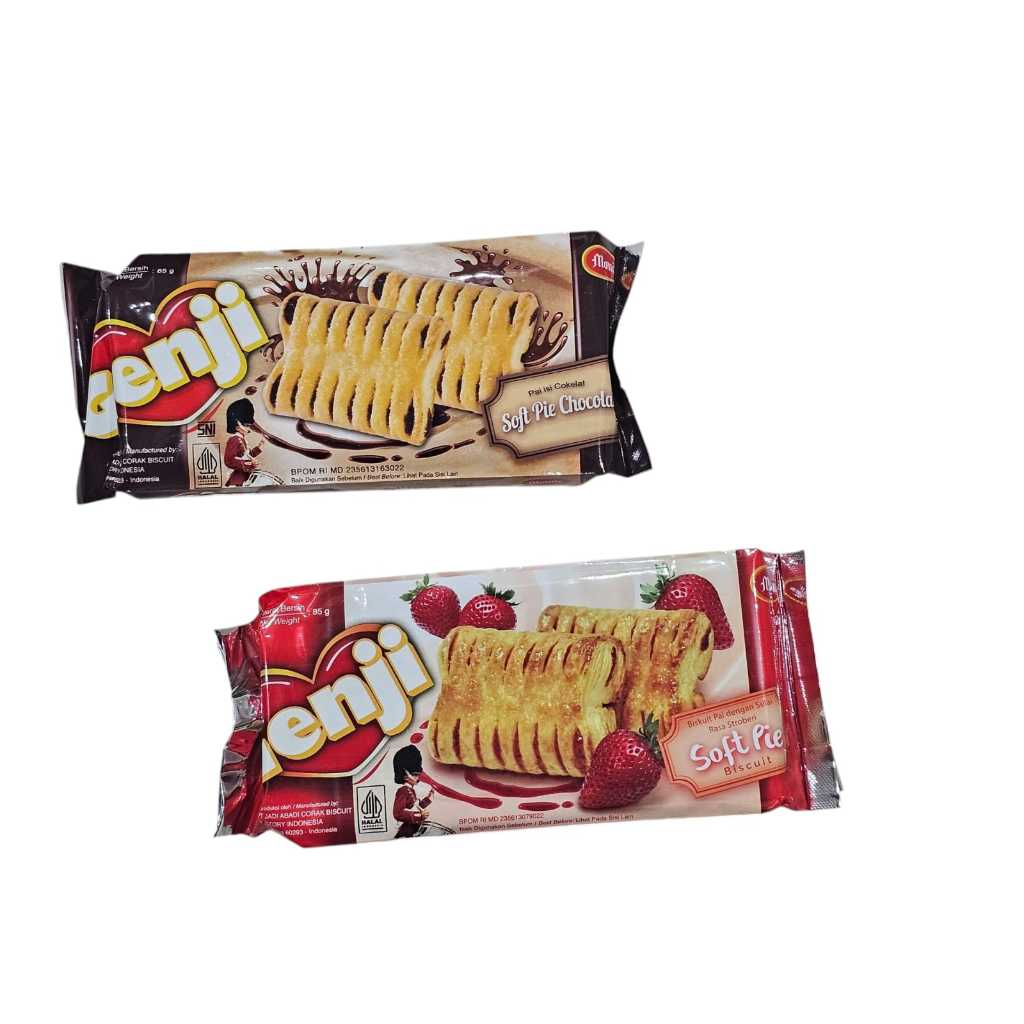 Jual Genji Soft Pie Chocolate Strawberry 85 gr | Shopee Indonesia