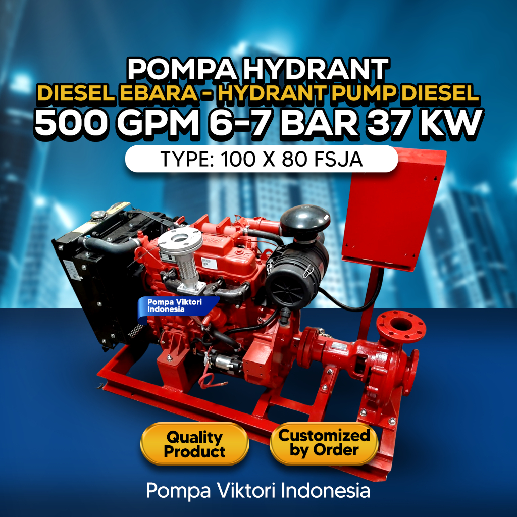 Jual Ebara Pompa Hydrant Diesel - Ebara Pump Hydrant Diesel 500 GPM 6-7 ...