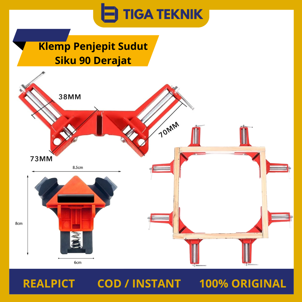 Jual Klemp Penjepit 90 Derajat Sudut Siku Bingkai Foto Kayu | Shopee ...