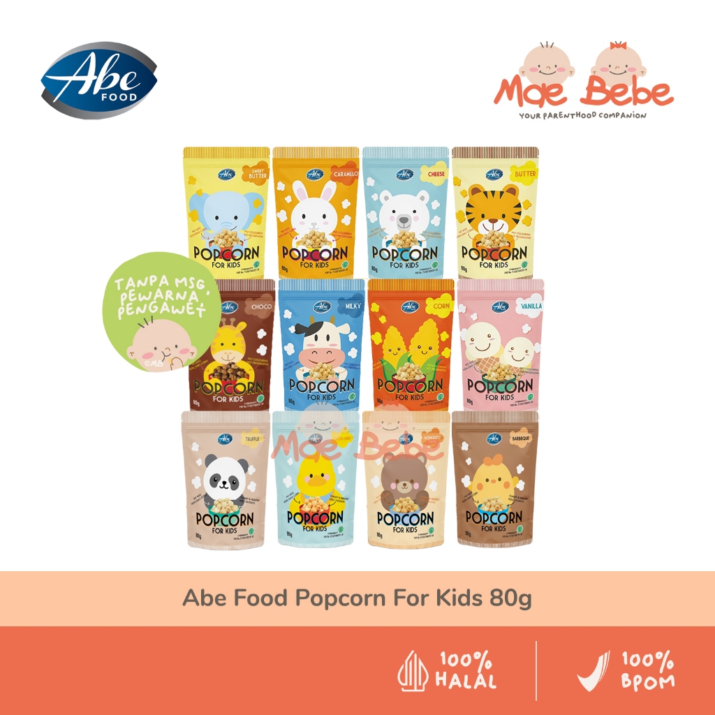 Jual Abe Food Popcorn for Kids Snack Berondong Jagung Cemilan Anak ...