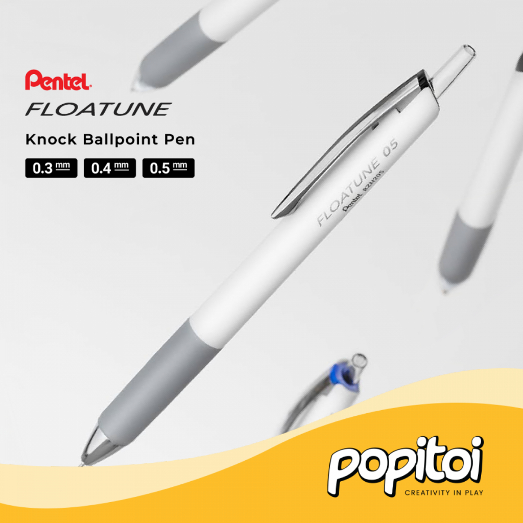 Jual Pentel Floatune Knock Ballpoint Pen 0.3 0.4 0.5 mm Pulpen Bolpoin ...