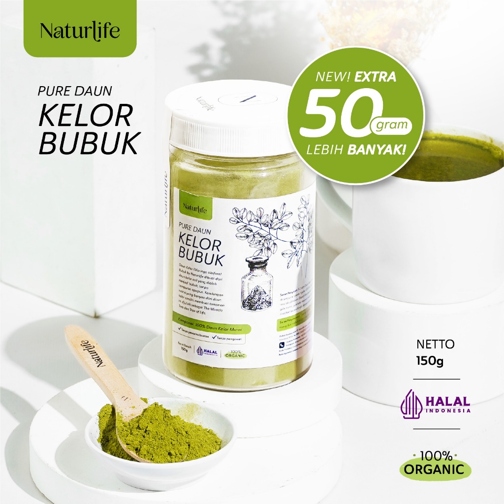 Jual BUBUK DAUN KELOR 150G DAUN KELOR ORGANIK SERBUK PREMIUM SUPER ...