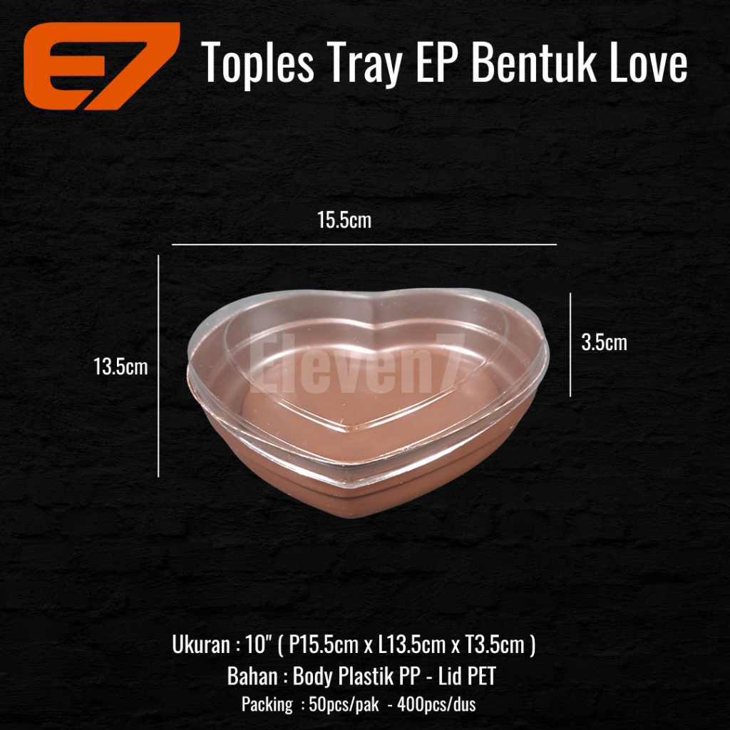 Jual Toples EP Bentuk Hati Tray Box Kue - Gift Box Love - Lunch Box ...