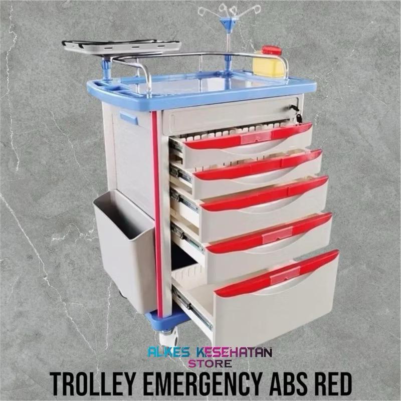 Jual Trolley Emergency Abs Stailess Besi laci | Troli Cart Kit Acare ...