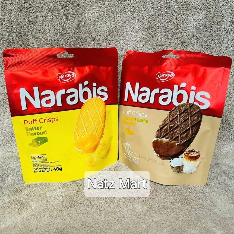 Jual Naraya NARABIS Puff Crisps - Biscuit rasa Butter & Coconut Latte ...