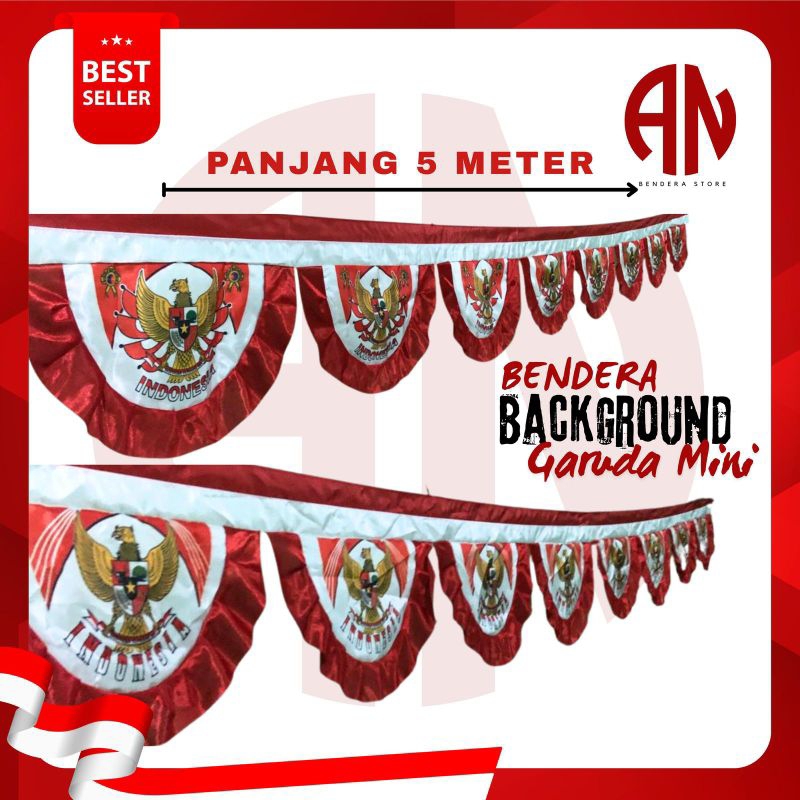 Jual BENDERA BACKGROUND MINI 10GELOMBANG/BENDERA BACKGROUND MINI ...