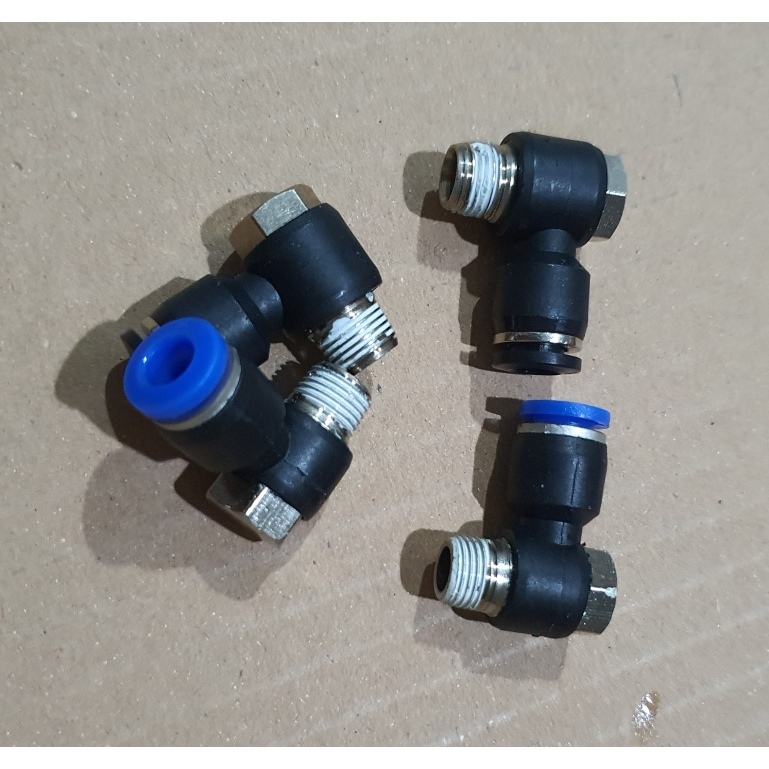 Jual Pneumatic Fitting Elbow PH6-01 hose 6mm Thread 1/8 inch | Shopee ...