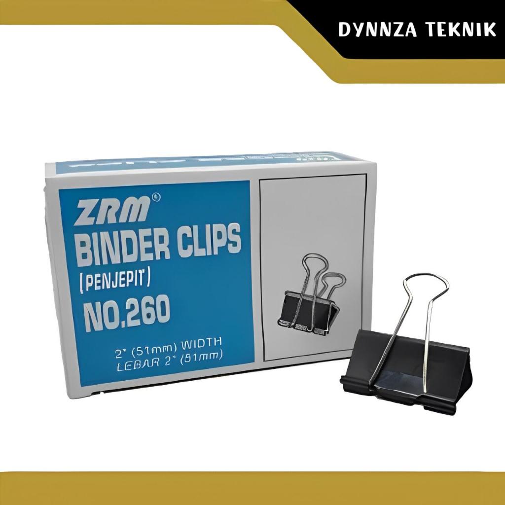 Jual Binder Clip Paper ZRM/Penjepit Kertas Hitam ZRM 260 2" | Shopee ...