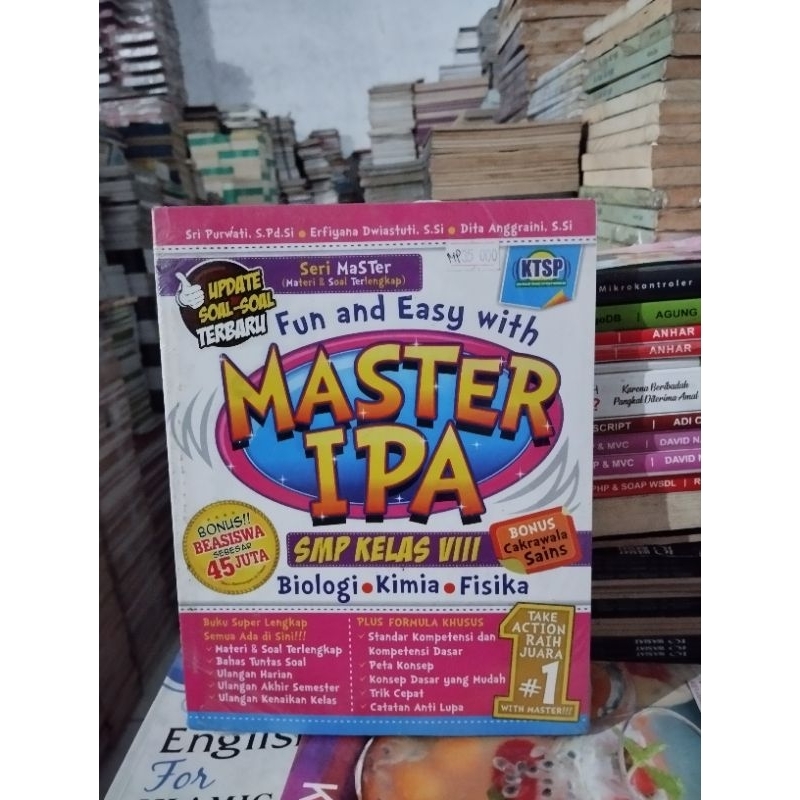 Jual Seri Master ( Materi & Soal Terlengkap ) Fun and Easy with MASTER IPA SMP kelas VIII ...