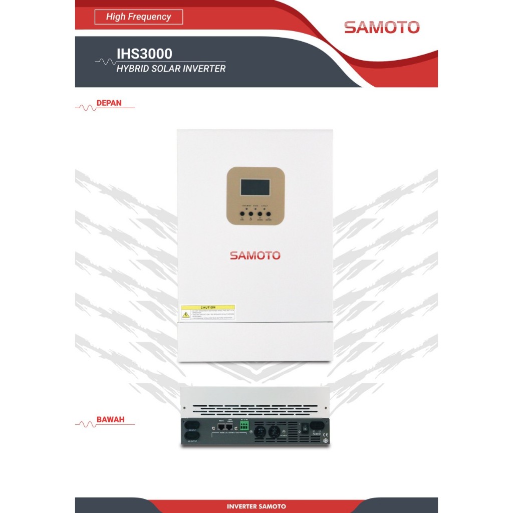 Jual Hybrid Solar Inverter Samoto Pure Sine Wave Low Frequency 3000W ...