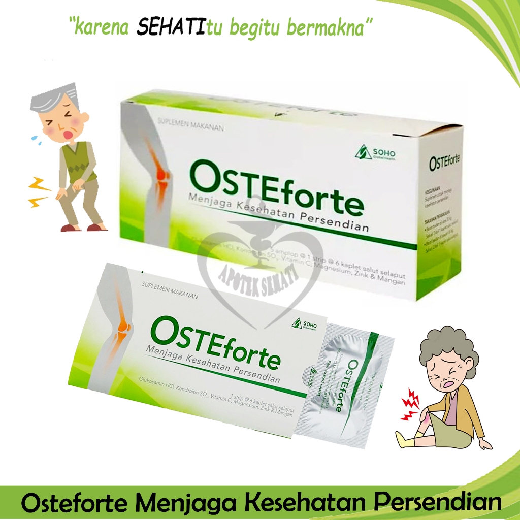 Jual OSTE FORTE TABLET MULTIVITAMIN SENDI OTOT TULANG PER STRIP 6S ...