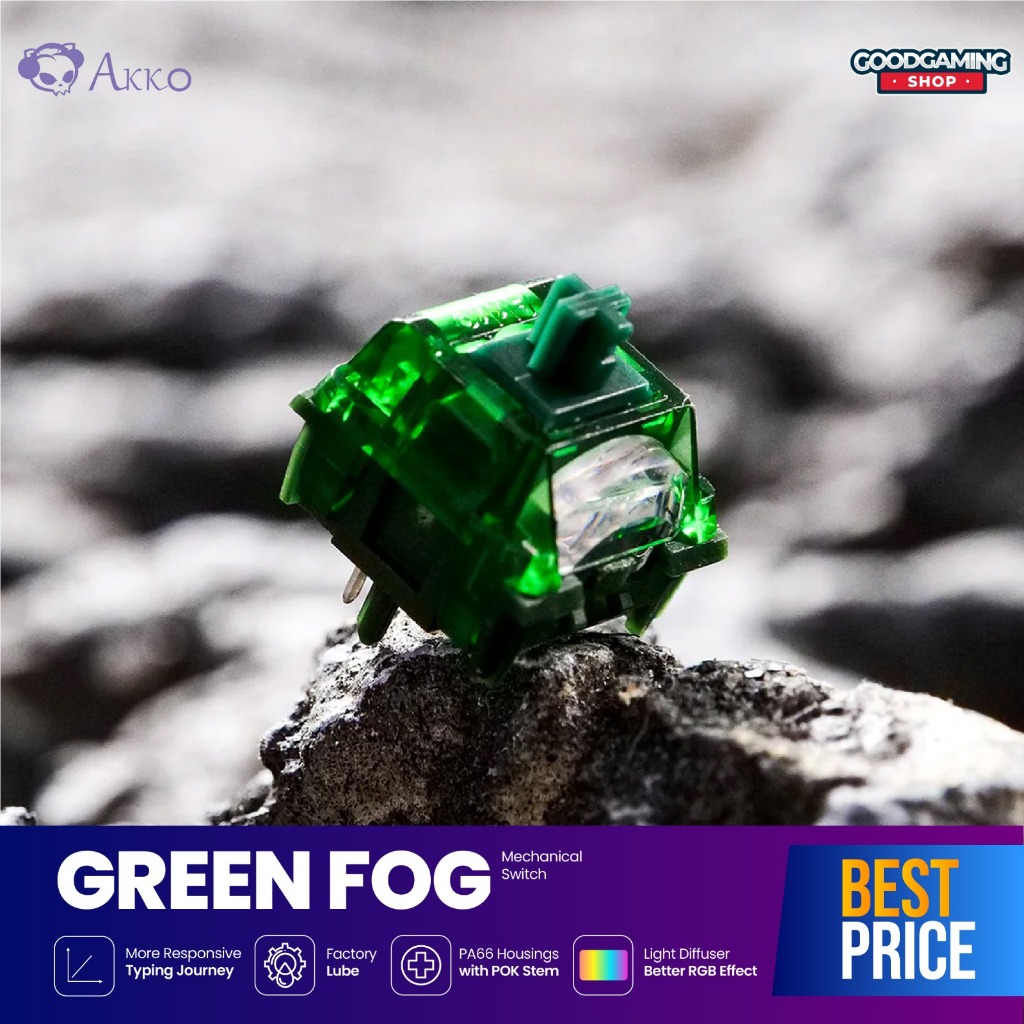 Jual Akko x Monsgeek Green Fog Switch Linear switches 60g - Switch ...