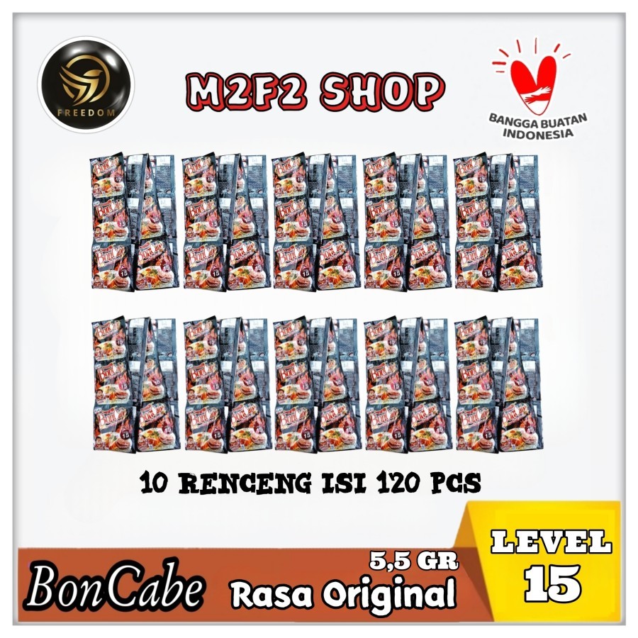 Jual BonCabe Level 15 Sambal Tabur Original Sachet - 5,5 gr (Kemasan 10 ...
