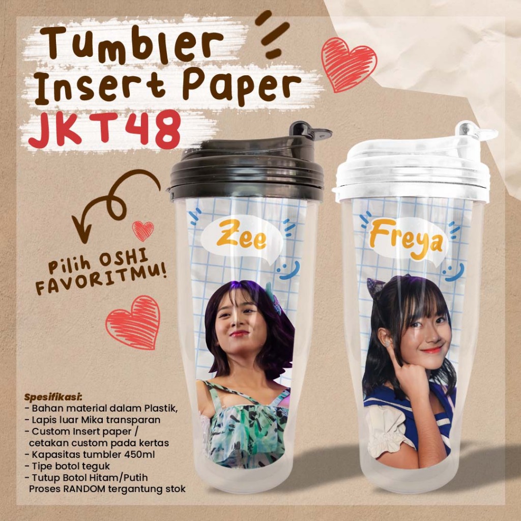 Jual Botol Minum / Botol Tumbler Insert paper Gambar Idola - tumbler ...