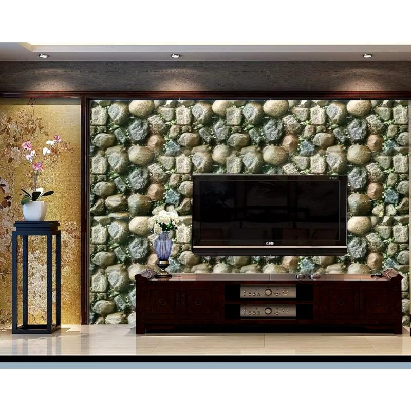 Jual Wallpaper Dinding Motif Batu Alam 3D Wallpaper Dinding Aesthetic ...