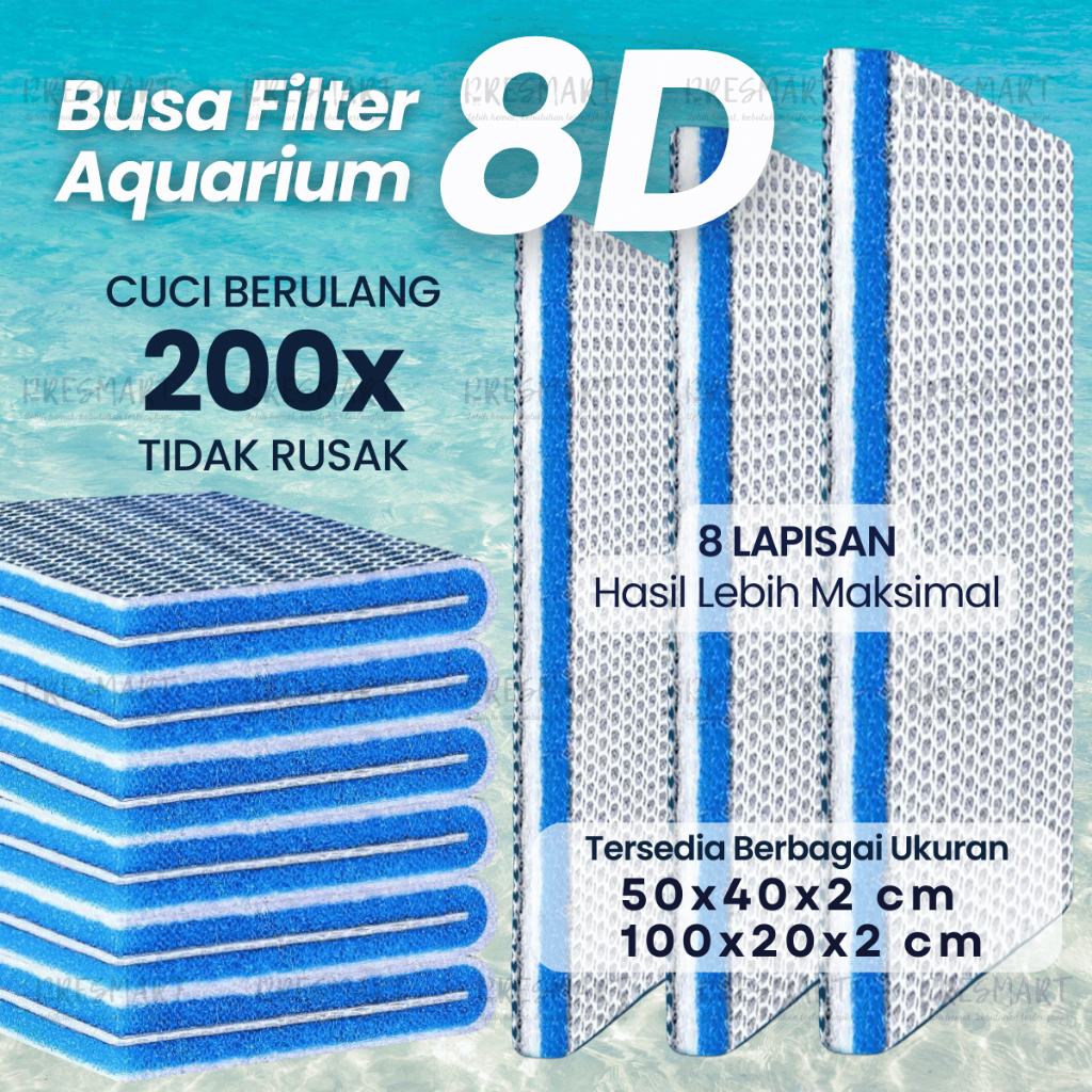 Jual Magic Busa Filter 8D Honeycomb 8 Lapis Nano Media Kapas Sponge ...
