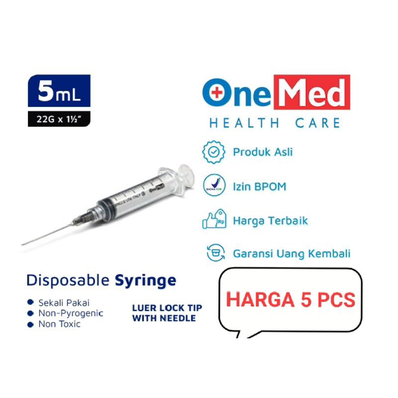 Jual Spuit 5cc / Disposable Syringe 5ml / Suntikan 5cc HARGA ECERAN ...