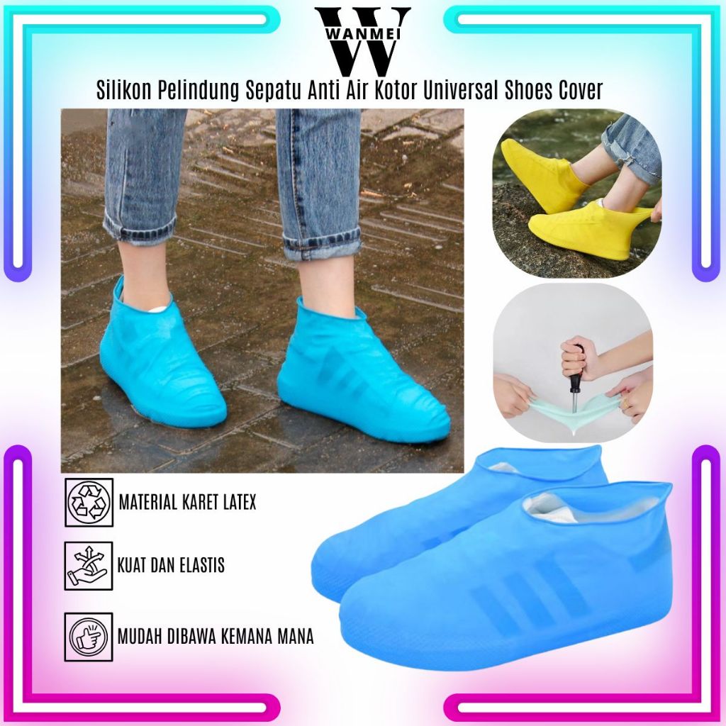 Jual WM Cover Sepatu Anti Air Hujan Waterproof Sarung Pelindung Sepatu ...