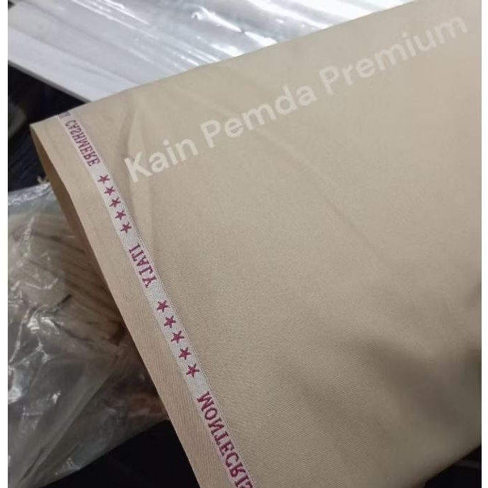 Jual Kain Bahan Seragam Safari Cream Kain krem Semi Woll Kain Cream ...