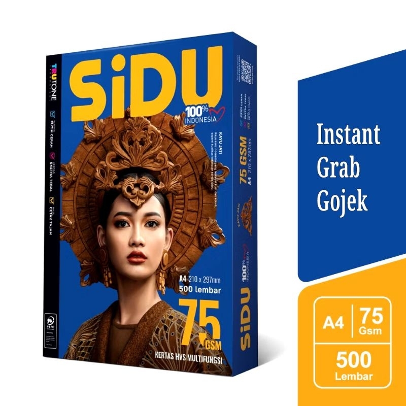 Jual Kertas HVS Sidu A4 75 gr 1 rim (Kertas Multifungsi) | Shopee Indonesia