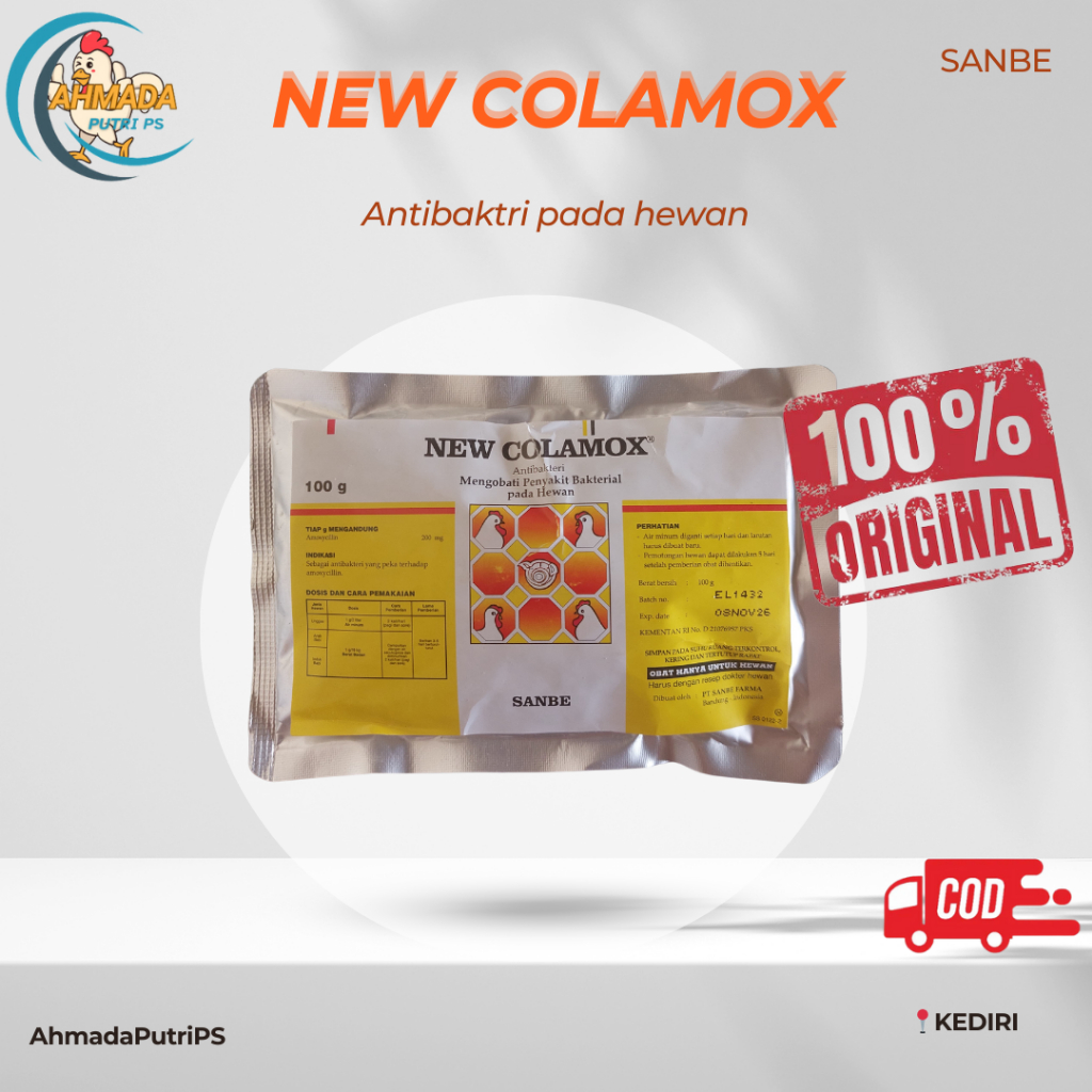 Jual New Colamox 100g | Antibiotik Ayam & Babi | Obat Infeksi Bakteri ...