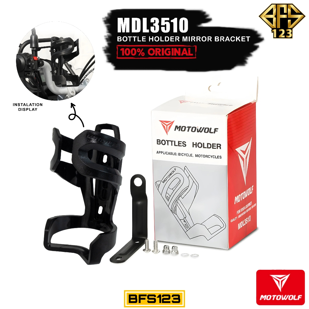 Jual Botol Holder Motowolf Tempat Botol Minum Motor Spion Holder Botol ...