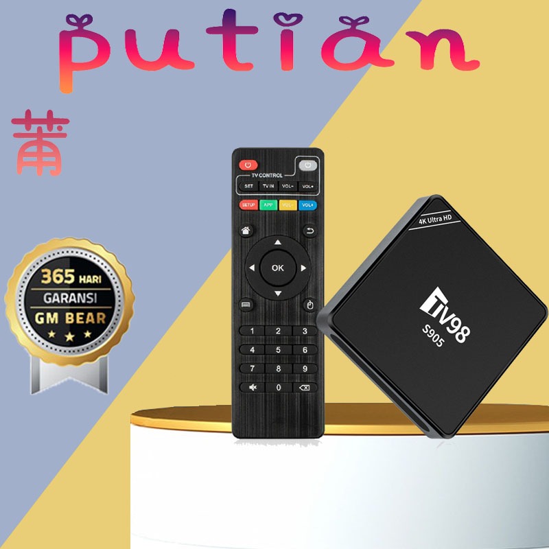 Jual Putian TV98 S905 dekoder 4K HD 2.4G WIFI Android 12 jaringan TV box tv box | Shopee Indonesia