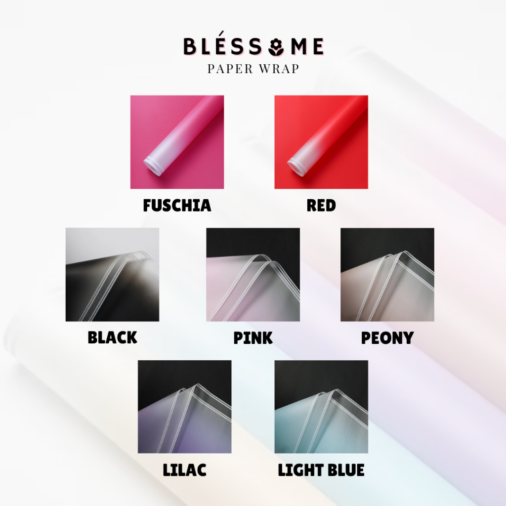 Jual (20 LEMBAR) Flower Wrapping Paper Gradation List / Gradient Double ...