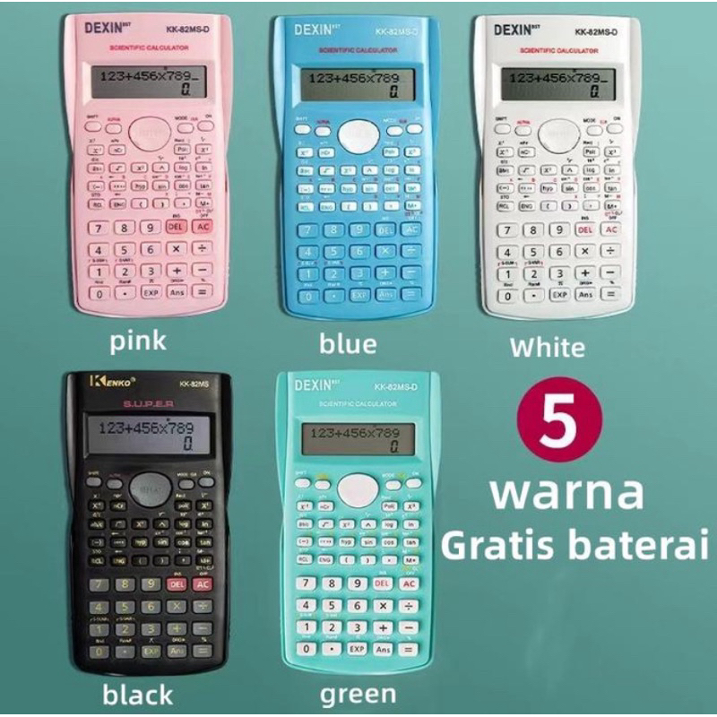 Jual kalkulator color funcion scientific Kalkulator 24 fungsi kalkulasi ...