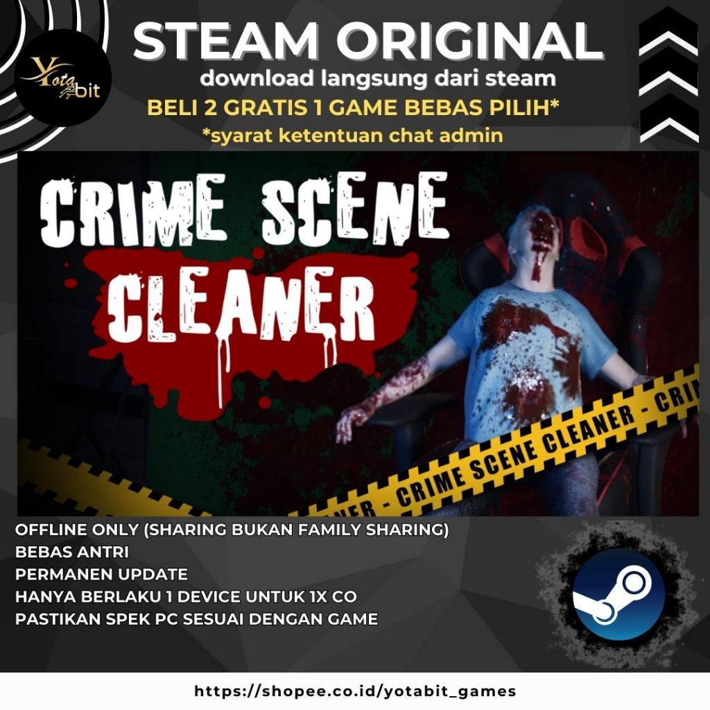 Jual Crime Scene Cleaner PC Sharing Original Offline | Shopee Indonesia