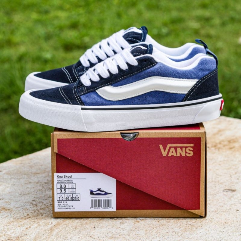 Jual Vans Knu Skool Navy True White | Shopee Indonesia