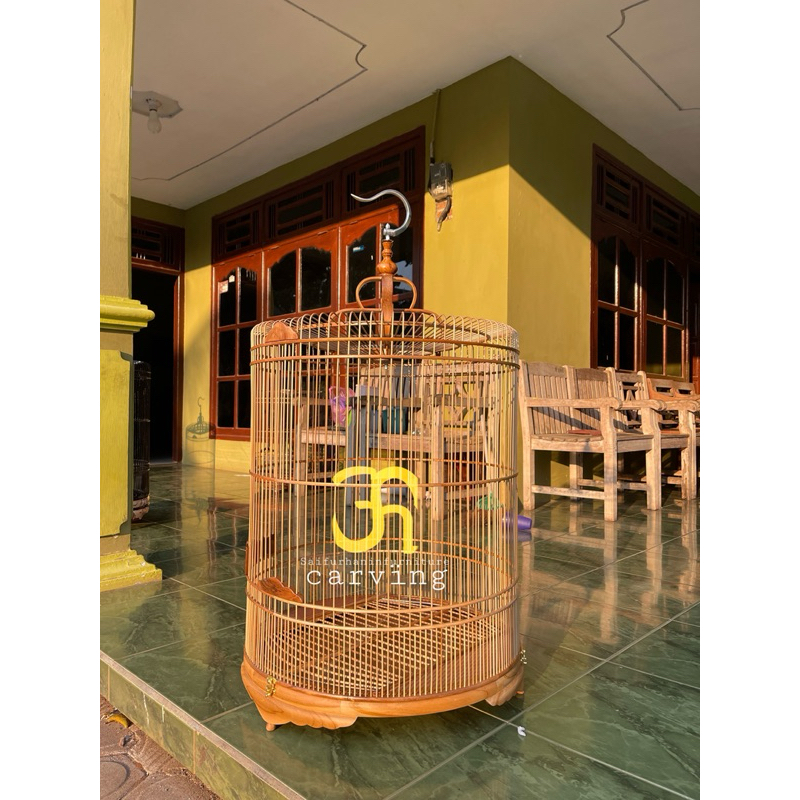 Jual sangkar murai bahan kayu jati doreng | Shopee Indonesia