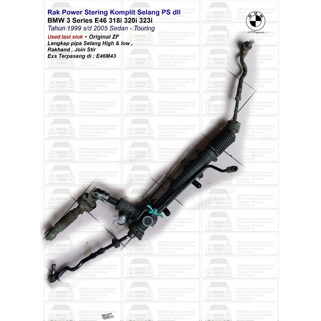 Jual Rack Power Stering BMW E46 318i 320i 323i lengkap join stir dan ...