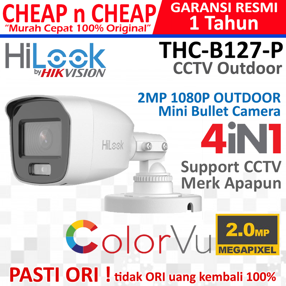 Jual Hilook THC-B127-P Colorvu Outdoor 2MP Kamera CCTV Outdoor By ...