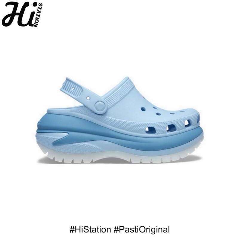 Jual Crocs Mega Crush Matte Clog Blue Calcite - 210749-4NS | Shopee ...