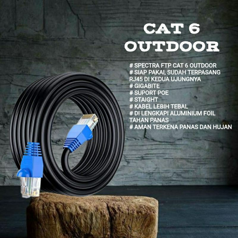 Jual KABEL LAN FTP SPECTRA RJ45 CAT 6 OUTDOOR 10 M /15 M / 20 M / 30 M ...