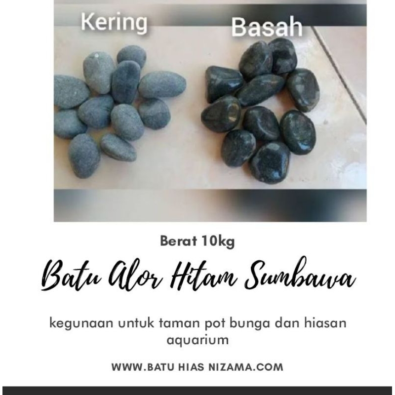 Jual Batu hitam 10kg/batu alam hitam pekat/Batu koral hitam/Batu sikat ...