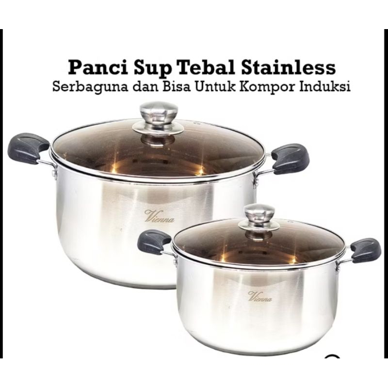 Jual Panci soup pot stainles tebal 28 cm 22 24cm / panci sup panci ...