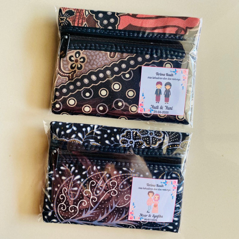 Jual Paket 100 Pcs souvenir dompet koin batik 11x9,5cm FREE PLASTIK & KARTU UCAPAN | Shopee ...