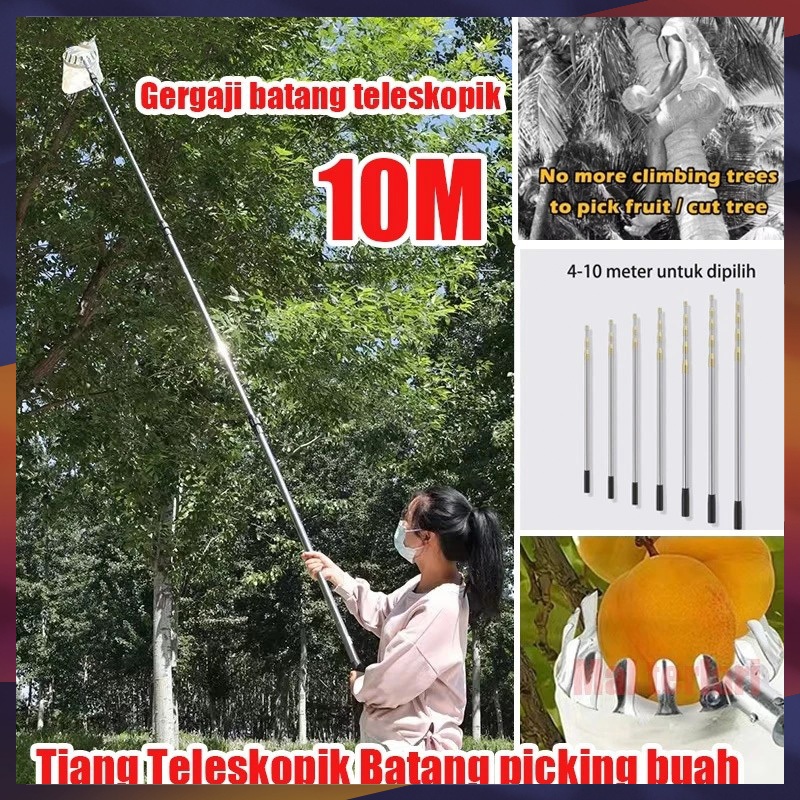 Jual Besi tahan karat Tongkat teleskopik Pemetik Buah/ Gergaji batang ...