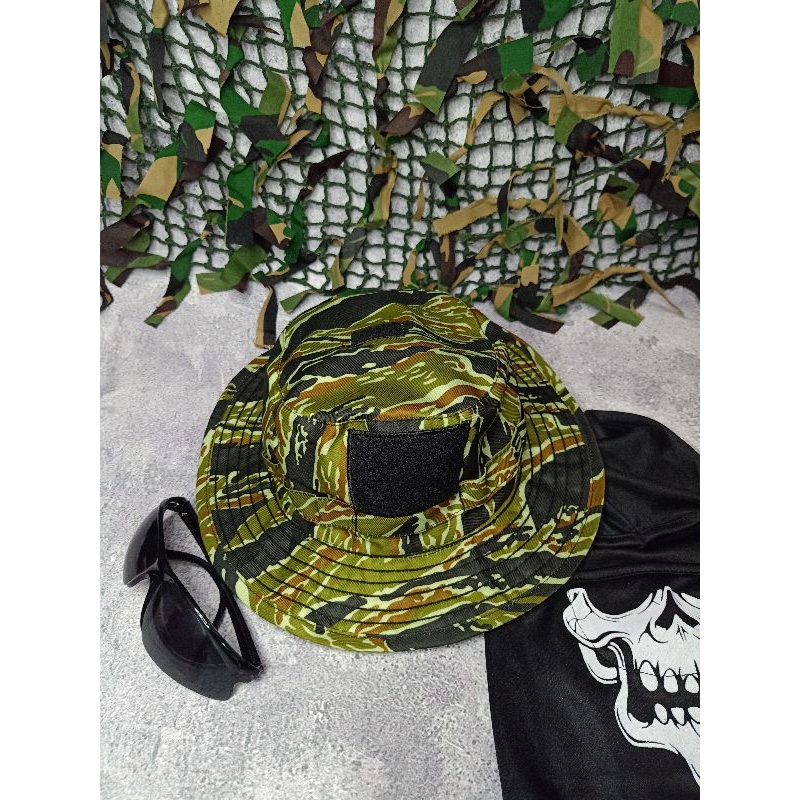 Jual TOPI RIMBA TACTICAL LORENG TIGER STRIPE | Shopee Indonesia