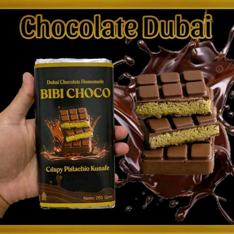 Jual BIBI CHOCO - Coklat dubai jumbo pistachio kunafa 100% asli murah ...